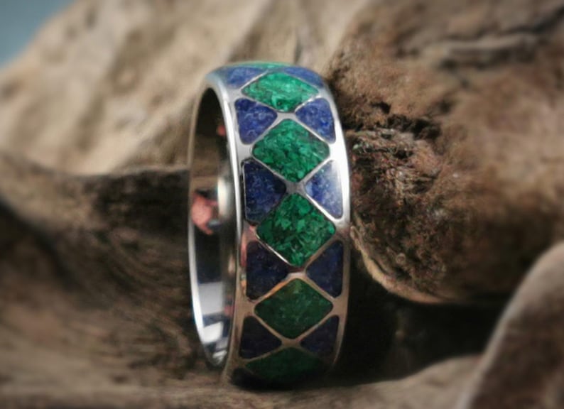 Titanium Triangle - Diamond Inlay Channel Ring Core - Etsy