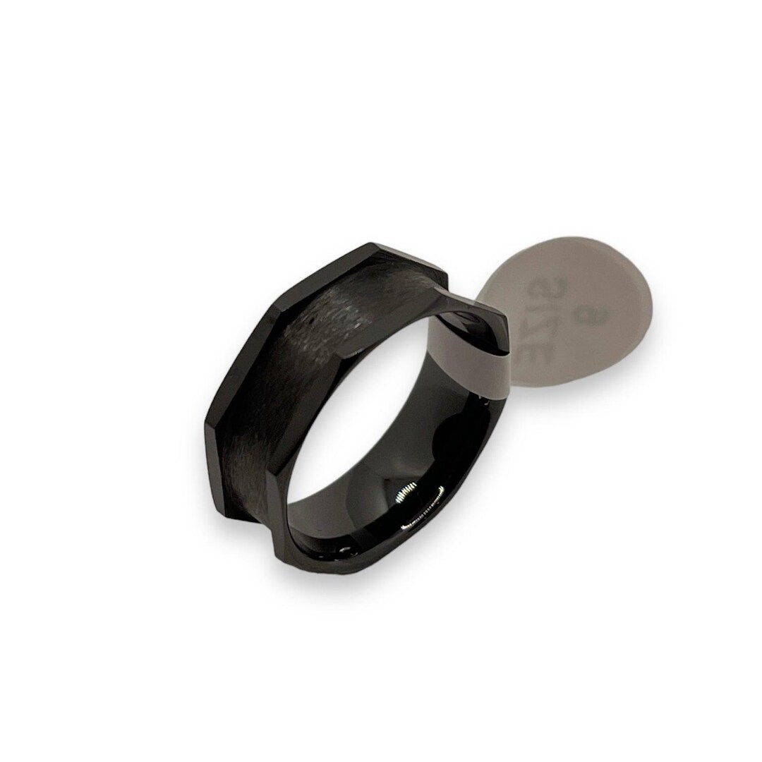 Black Ceramic Inlay Ring Core With 8 Facets - Etsy