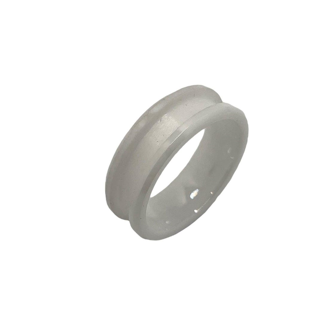 White Ceramic Inlay Channel Ring Cores - Etsy