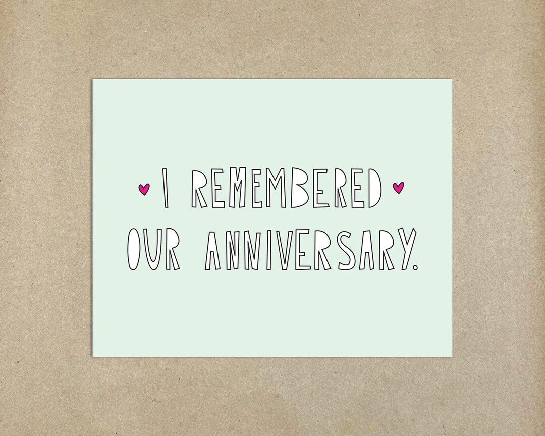 I Remembered Our Anniversary - A2 Folded Note Card & Envelope - SKU 245 ...