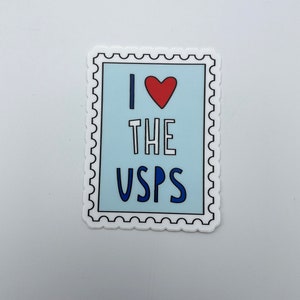 I Love the USPS - 3" Vinyl Die Cut Sticker - SKU ST-941 - Durable ...