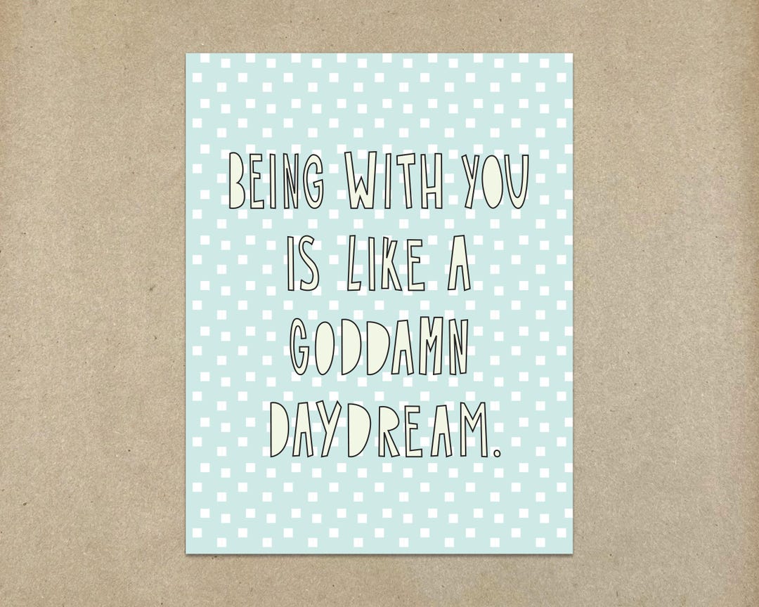 SALE - Goddamn Daydream - A2 Folded Note Card & Envelope - SKU 316 - Etsy