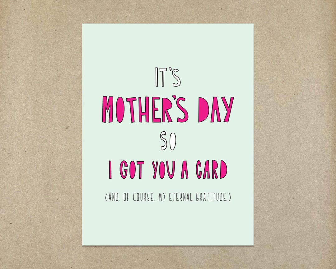 Got You A Card (mom) - A2 Folded Note Card & Envelope - Funny Mother's ...