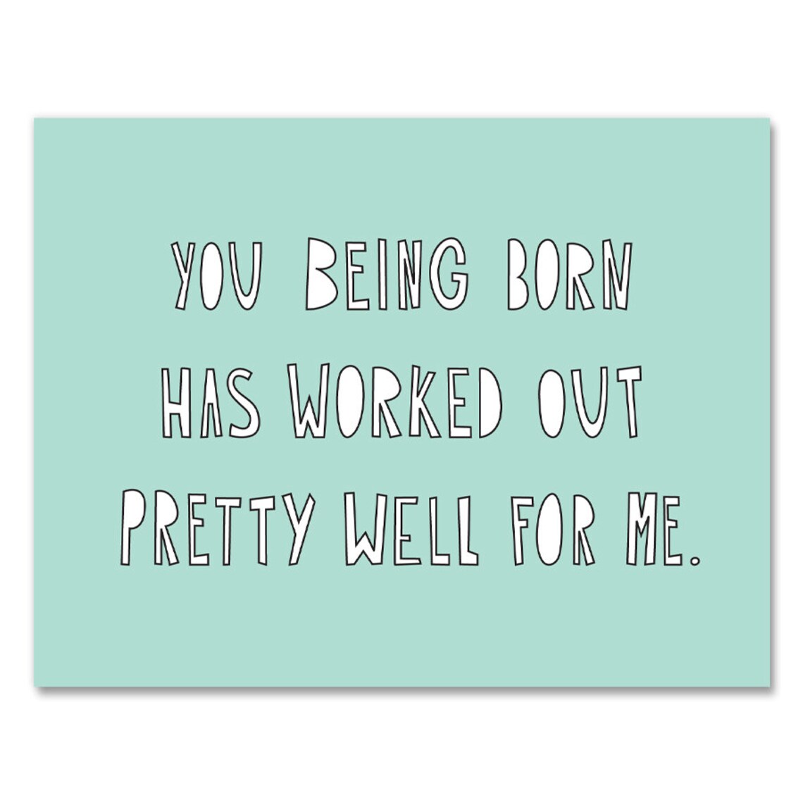You Being Born A2 Folded Note Card & Envelope SKU 231 - Etsy