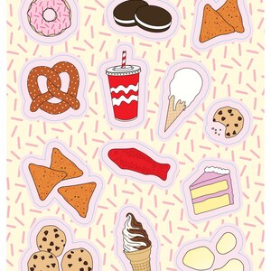 Snack Time - 5"x7" Sticker Sheet - SKU SS-014 - Etsy