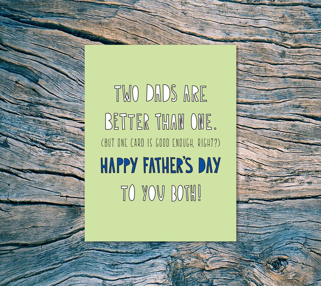 Two Dads, One Card A2 Folded Note Card & Envelope SKU 253 - Etsy