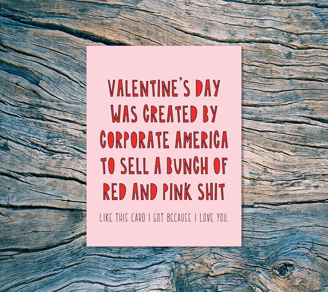 Red and Pink Shit A2 Folded Note Card & Envelope SKU 412 Valentine's ...