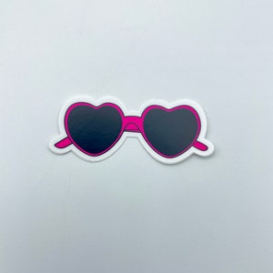 Heart Sunglasses - 3" Vinyl Die Cut Sticker - SKU ST-935 - Durable ...