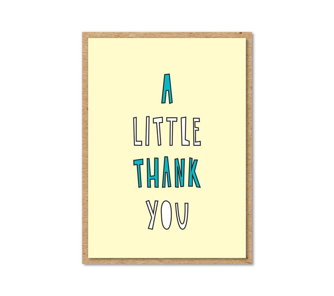 A Little Thank You Mini Enclosure Card SKU S-113 Gift Tag, Gift Card ...