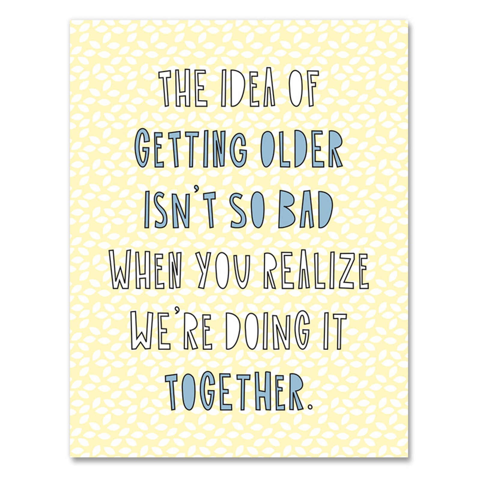 Getting Older Together A2 Folded Note Card & Envelope SKU | Etsy