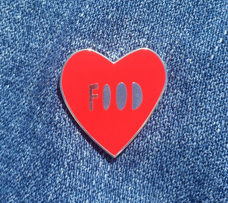 Food Heart 1 Hard Enamel Pin I Love Food SKU - Etsy