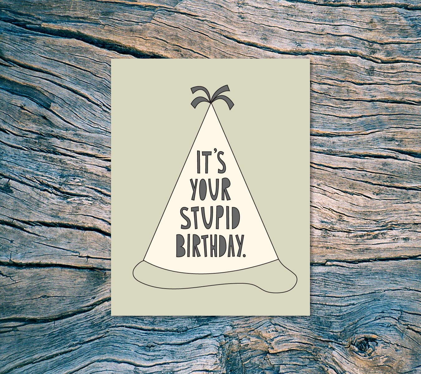 Stupid Birthday A2 folded note card & envelope SKU 268 | Etsy