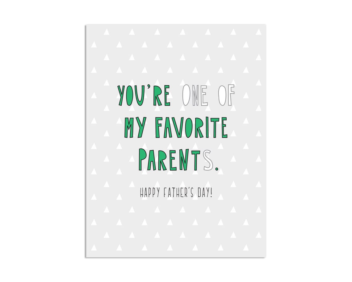 You're My Favorite Parent (father) - A2 Folded Note Card & Envelope ...