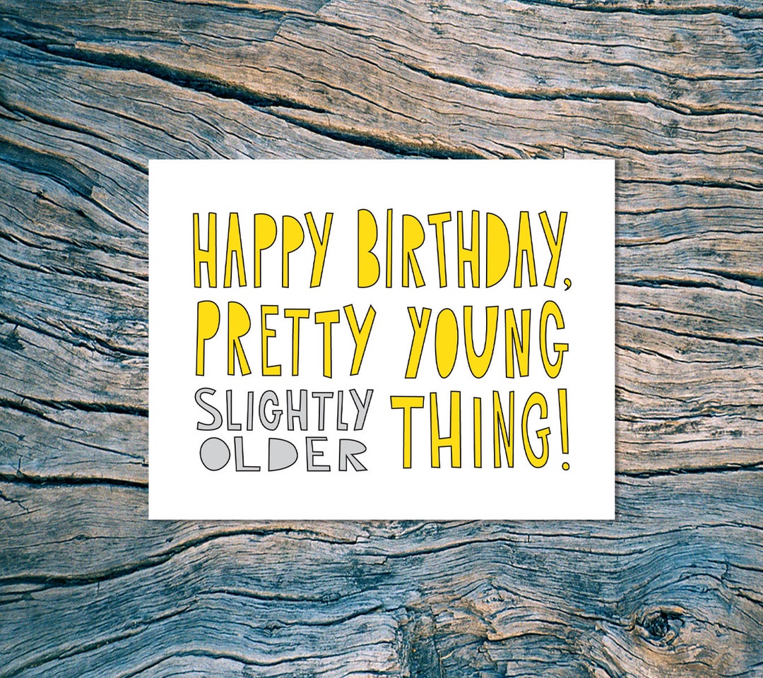 Happy Birthday PYT A2 Folded Note Card & Envelope SKU 179 - Etsy