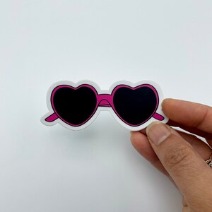 Heart Sunglasses - 3" Vinyl Die Cut Sticker - SKU ST-935 - Durable ...