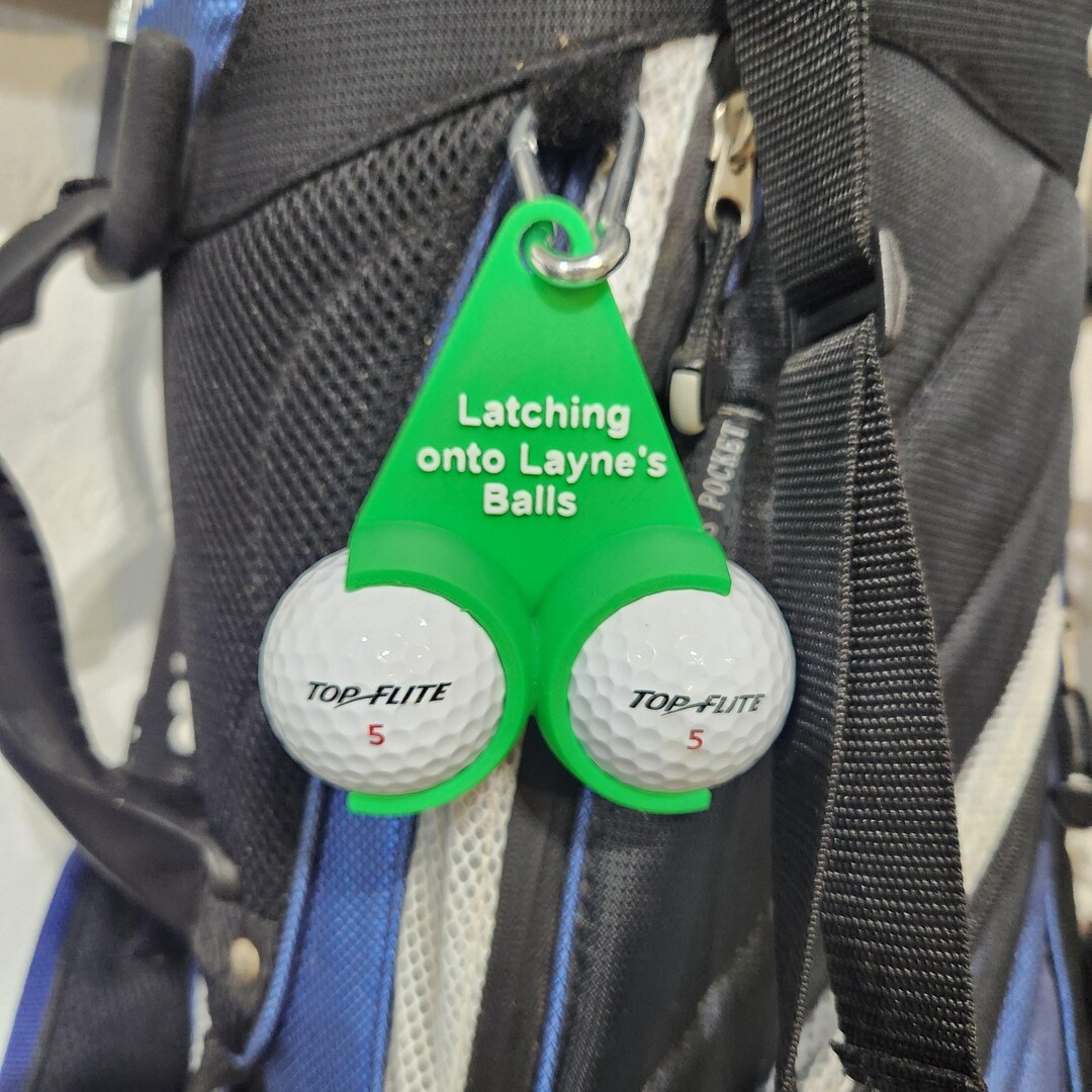 Custom Golf Ball Holder - Key Chain - Bag Charm - Etsy