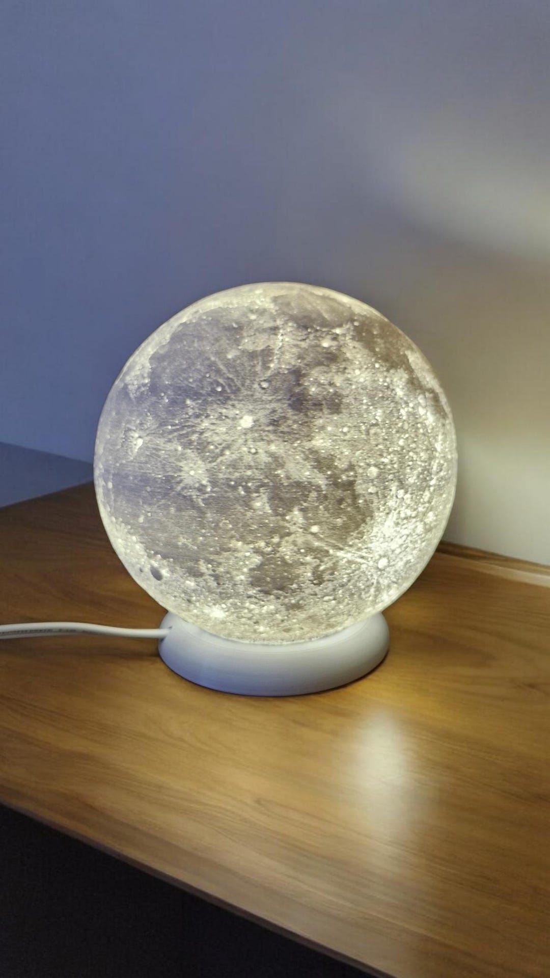 Moon Lamp Bedside Table Desk Home Office Decor Nightlight LED 3D ...