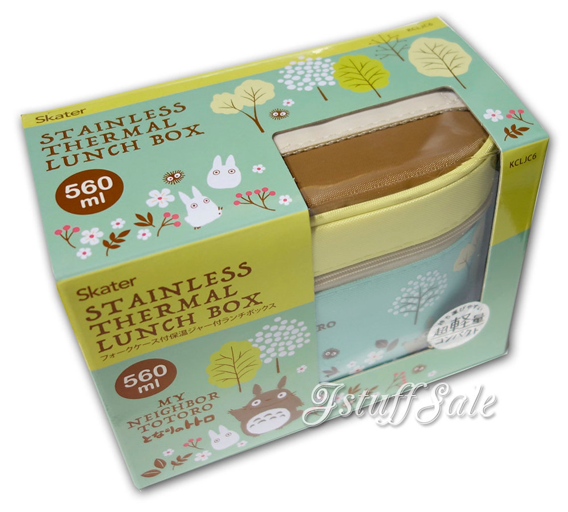 Totoro Bento Lunch Box Set Thermal Rice/soup Jar Fork 2 - Etsy