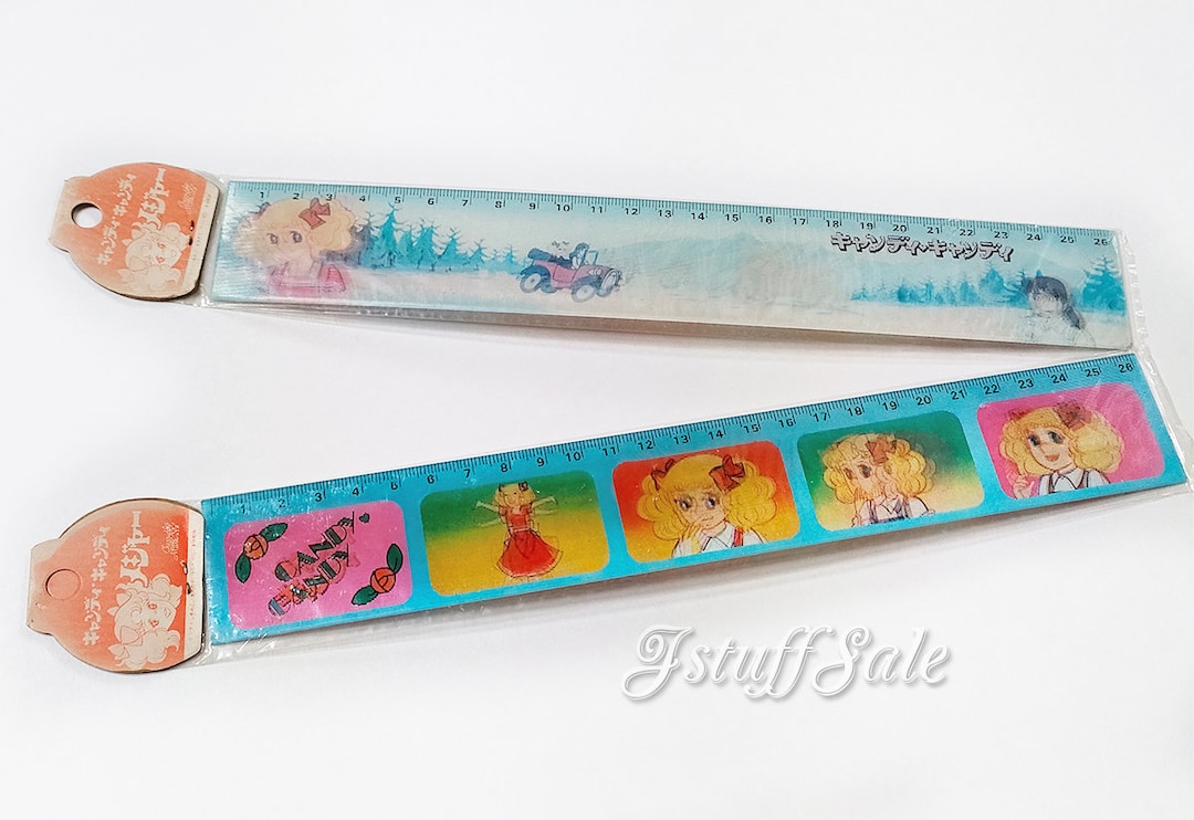 Set of 2 - Vintage Candy Candy Rulers - Lenticular Moving Pictures - Etsy