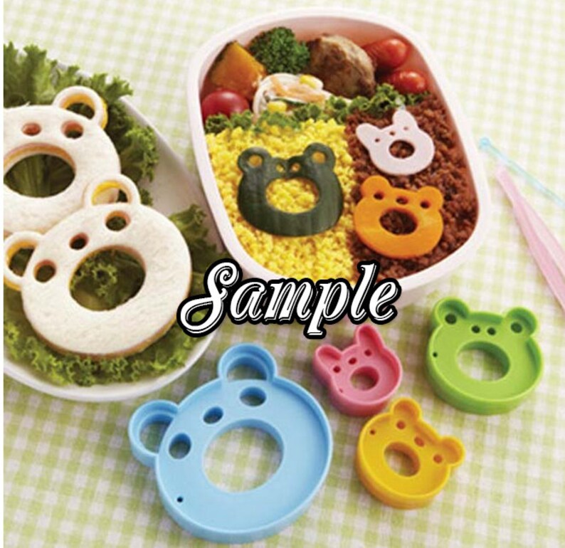 Animal Face Bread Food Cutters & Tweezer Set for Bento Kids - Etsy