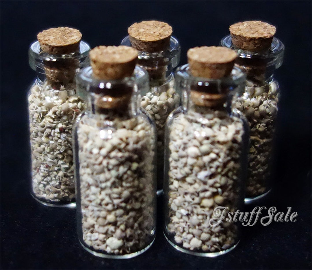 Set of 5 - Miniature Bottles of Star Sand Okinawa, Japan - Beach Sand ...