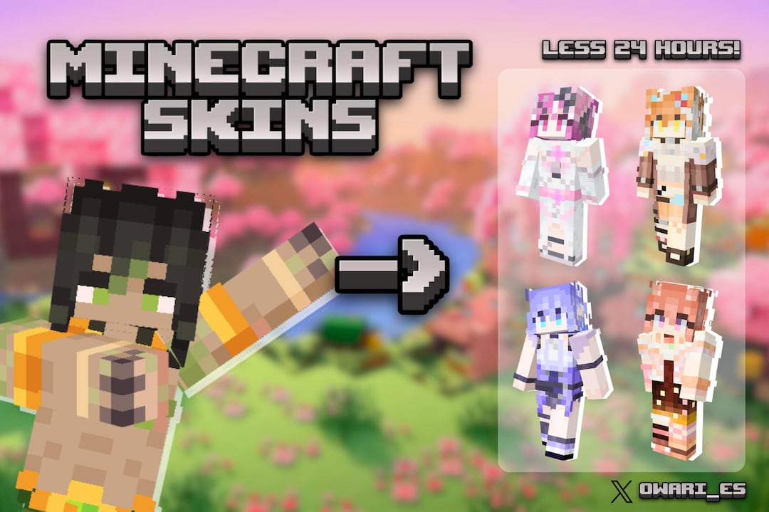 Creation of High Quality Minecraft Skins of Your Character - Etsy
