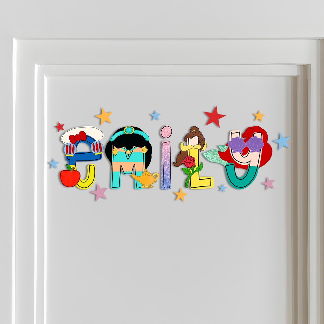 Custom Door Name Sign With Stars - Nursery or Children's Bedroom Sign ...