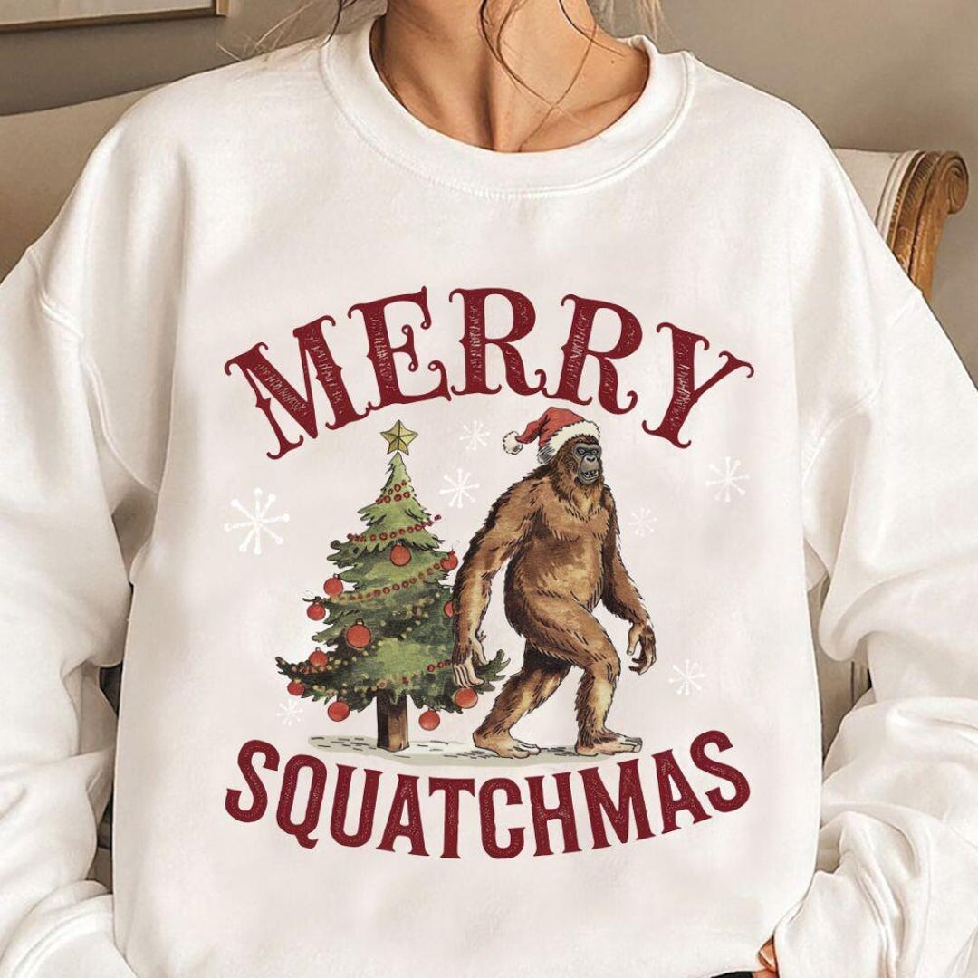 Merry Squatchmas Png, Funny Bigfoot Christmas Png, Sasquatch Christmas ...
