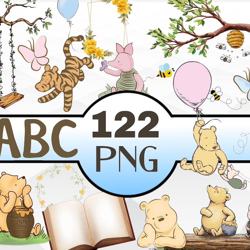 Winnie the Pooh Font Sign - Etsy