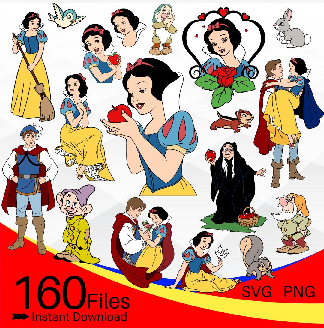 Snow White SVG Bundle, Snow White PNG Svg Clipart, Evil Queen Svg Png ...