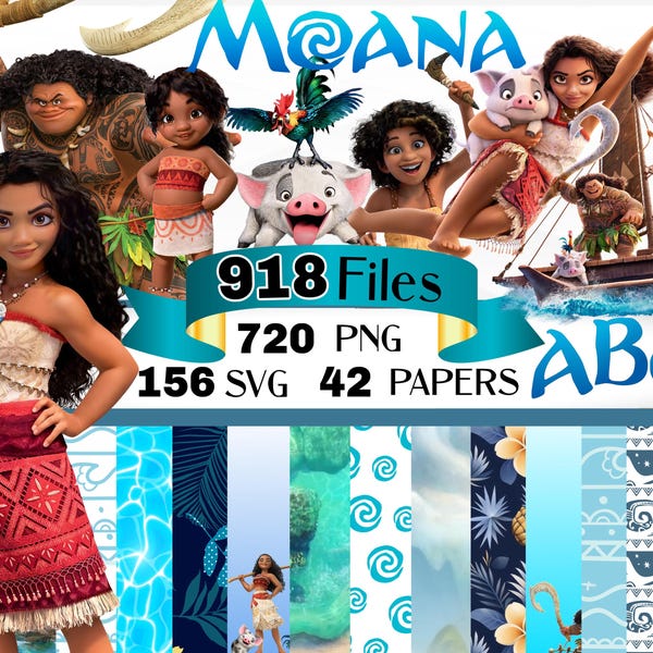 Moana Png Svg Birthday - Etsy UK