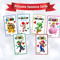 Super Mario Valentines | Brothers | Classroom | Cute | Yoshi | Luigi ...