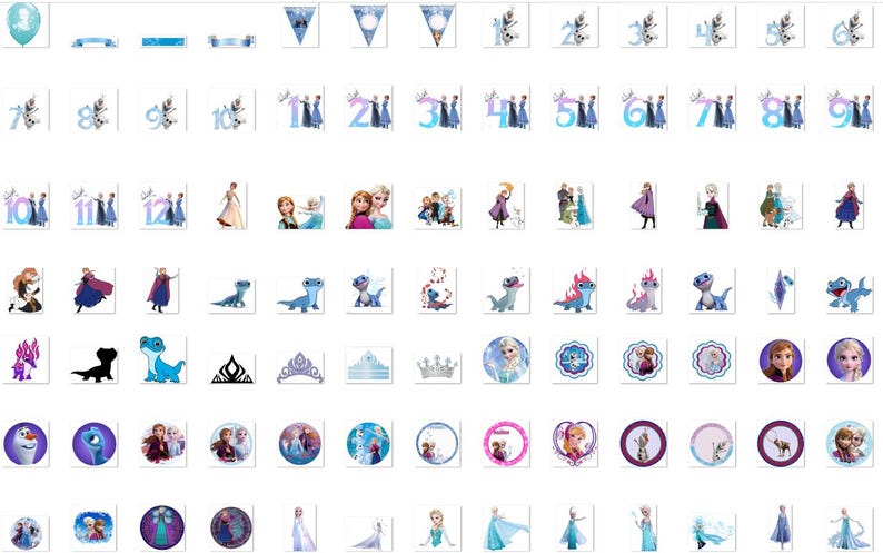 Frozen PNG Clipart Bundle, Frozen Svg Png With Olaf, Elsa, Anna, and ...