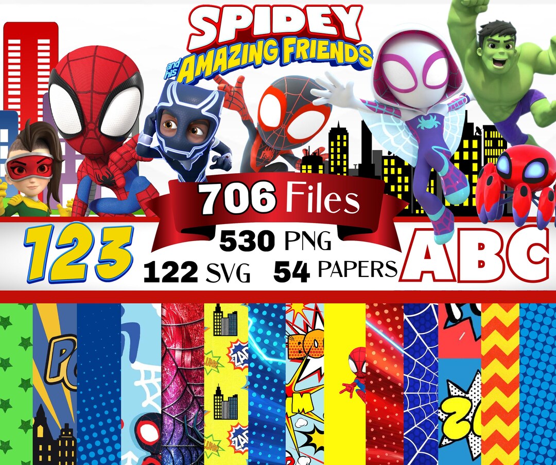 Spidey Clipart Bundle, Spidey SVG, Spidey and His Amazing Friends Png ...
