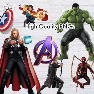 Avengers Clipart Bundle, Avengers Digital Paper, Avengers Png, Avengers ...