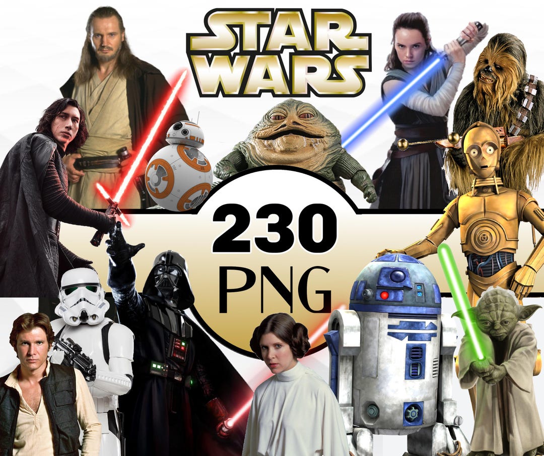 Star Wars PNG Clipart Bundle, Star Wars Png - Etsy UK