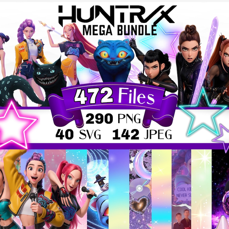 Kpop Demon Hunters Huntrix Stickers - Etsy