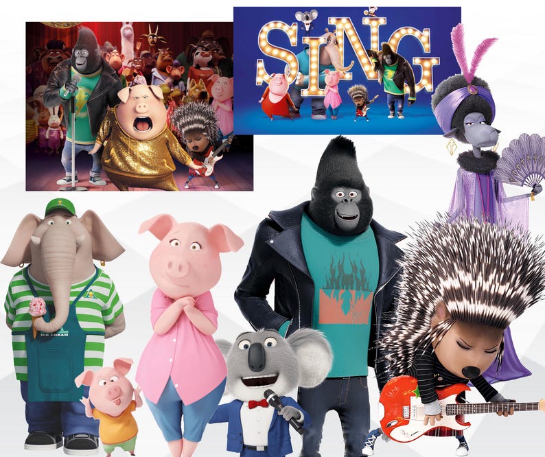 Sing Clipart, Sing PNG Bundle, Digital Files for Sing Birthday, Shirt ...