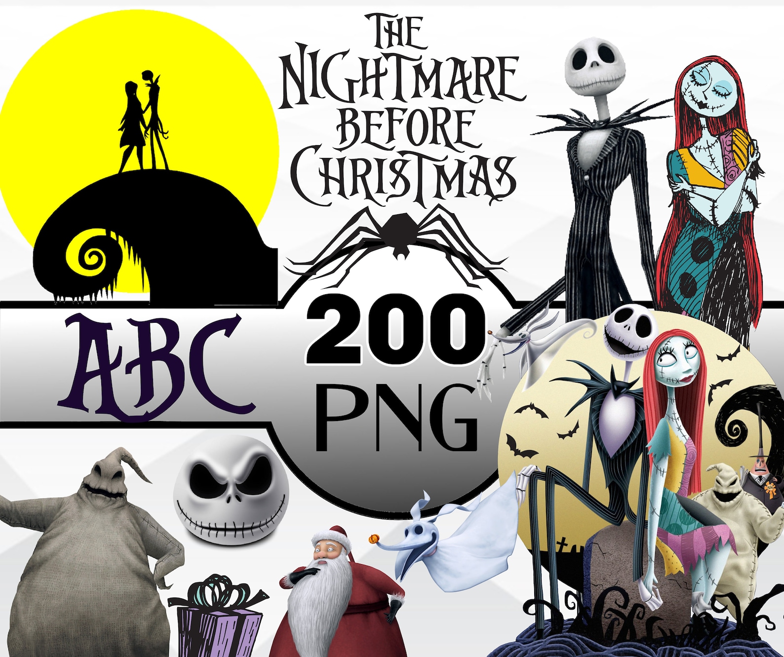 Nightmare Before Christmas Clipart Bundle, Nightmare Before Christmas ...