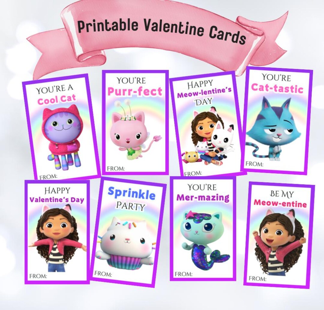 Gabby's Dollhouse Valentines, Gabby's Dollhouse Valentine Cards ...