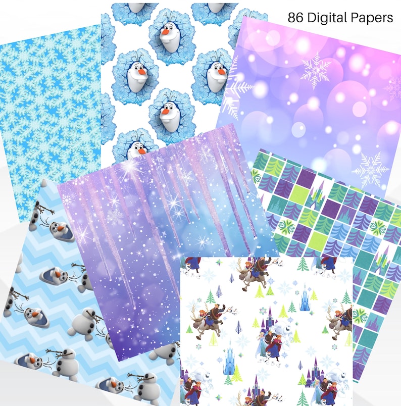 Frozen Clipart, Frozen SVG PNG, Frozen Paper, Elsa Anna Olaf PNG Svg ...