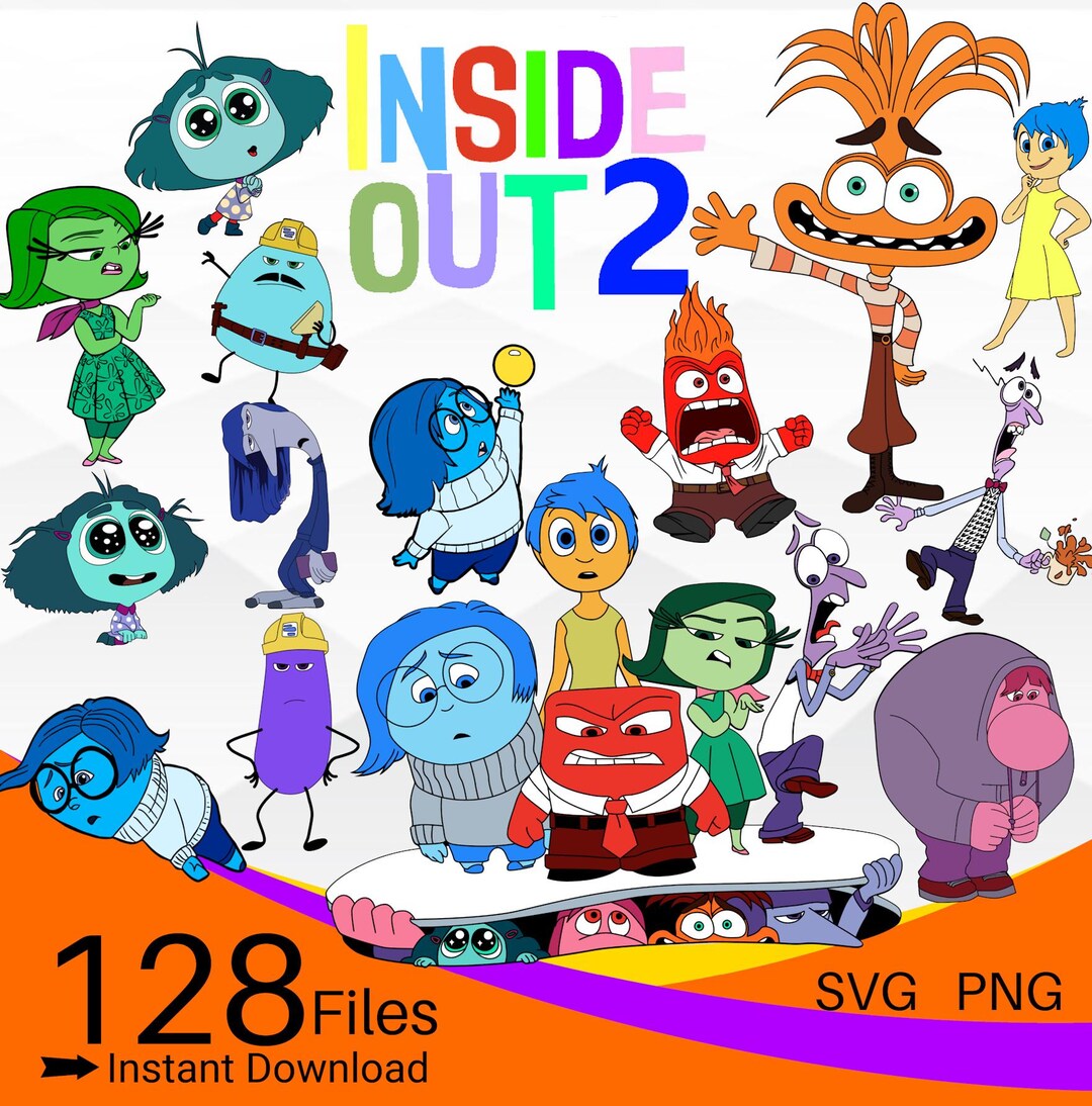 Inside Out 2 SVG Bundle, Inside Out SVG PNG Clipart Bundle, Inside Out ...