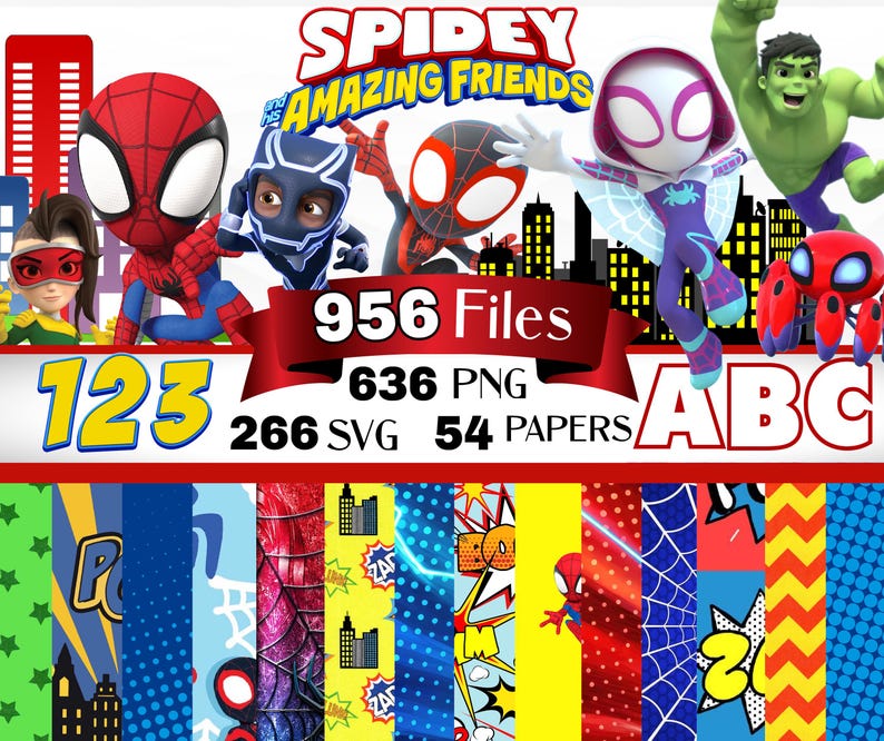 Spidey Clipart Bundle, Spidey SVG, Spidey and His Amazing Friends Png ...