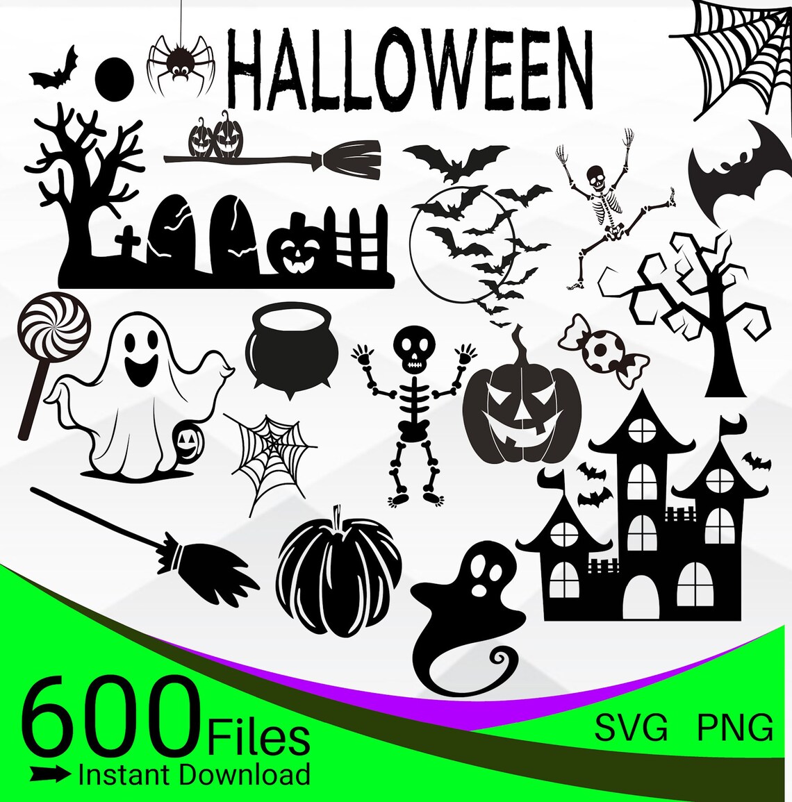 Halloween SVG Bundle, Halloween SVG PNG Clipart Bundle, Halloween Svg ...