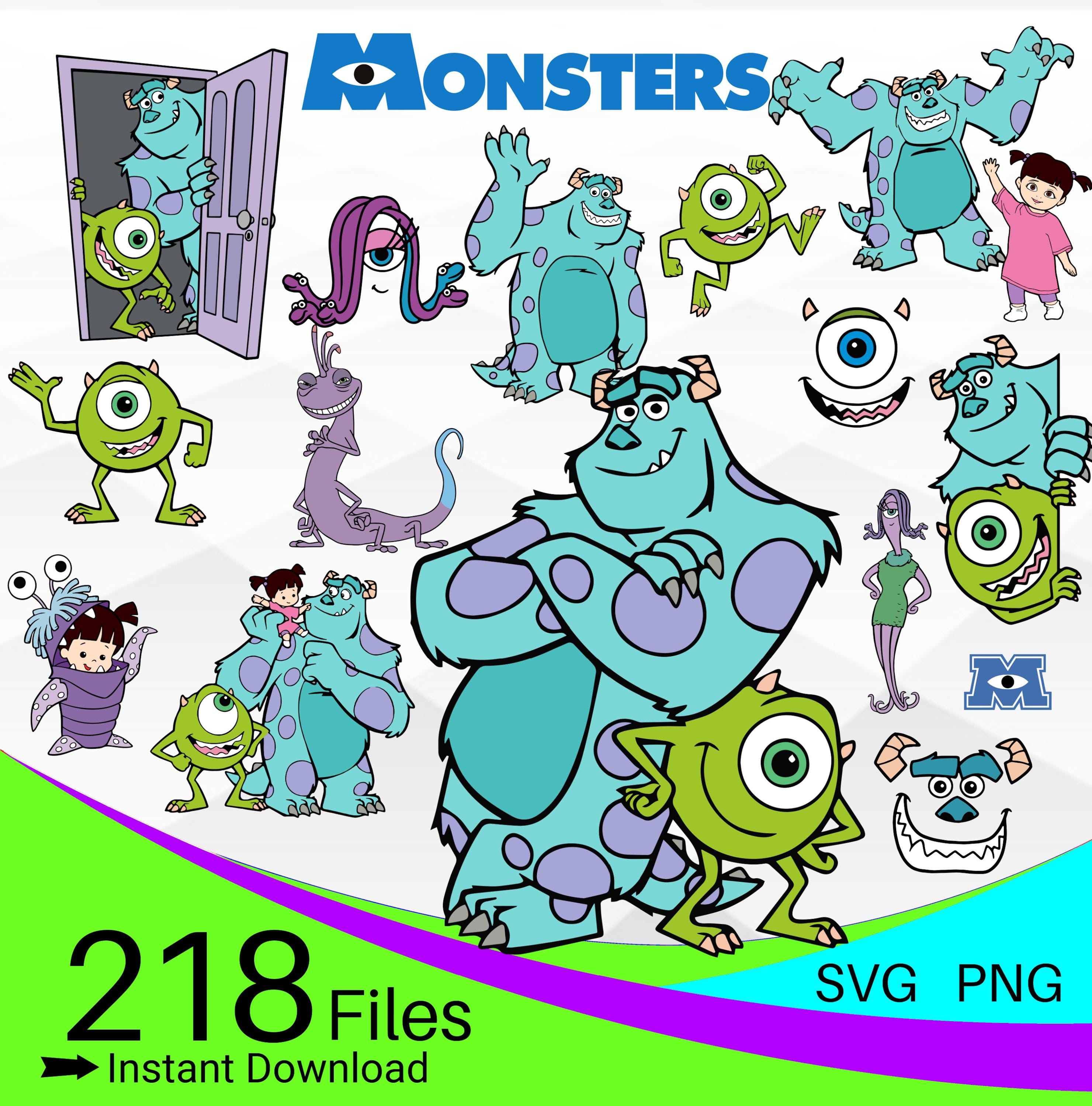 Monsters Inc SVG Bundle, Mike Sully SVG PNG Clipart Bundle, Monsters ...