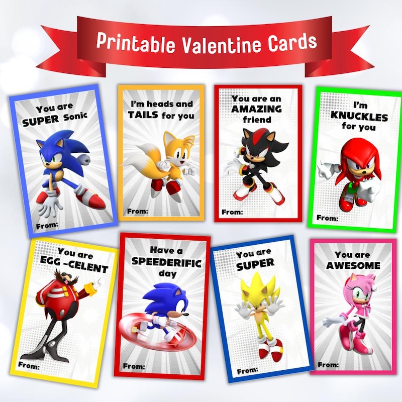 Valentines Box Sonic - Etsy