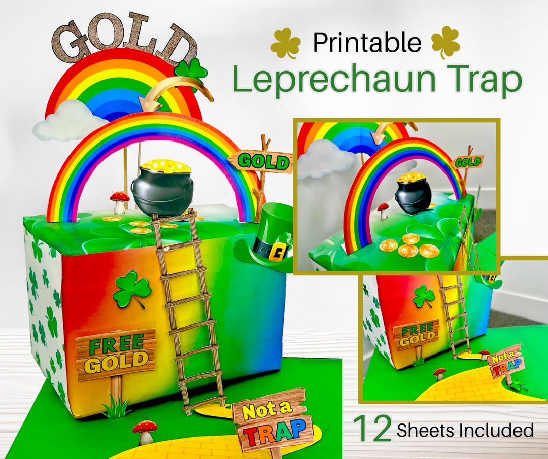 Printable Leprechaun Trap Kit, St. Patrick's Day Activity for Kids ...