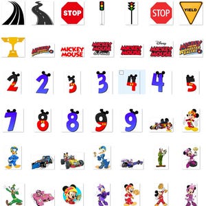 Mickey Racers Clipart Bundle, Roadster Racers PNG Bundle, Mickey Png ...