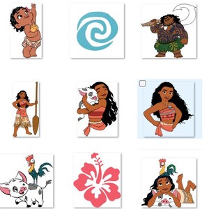 Moana SVG Bundle, Moana 2 SVG PNG Clipart Bundle, Layered Svg Bundle ...