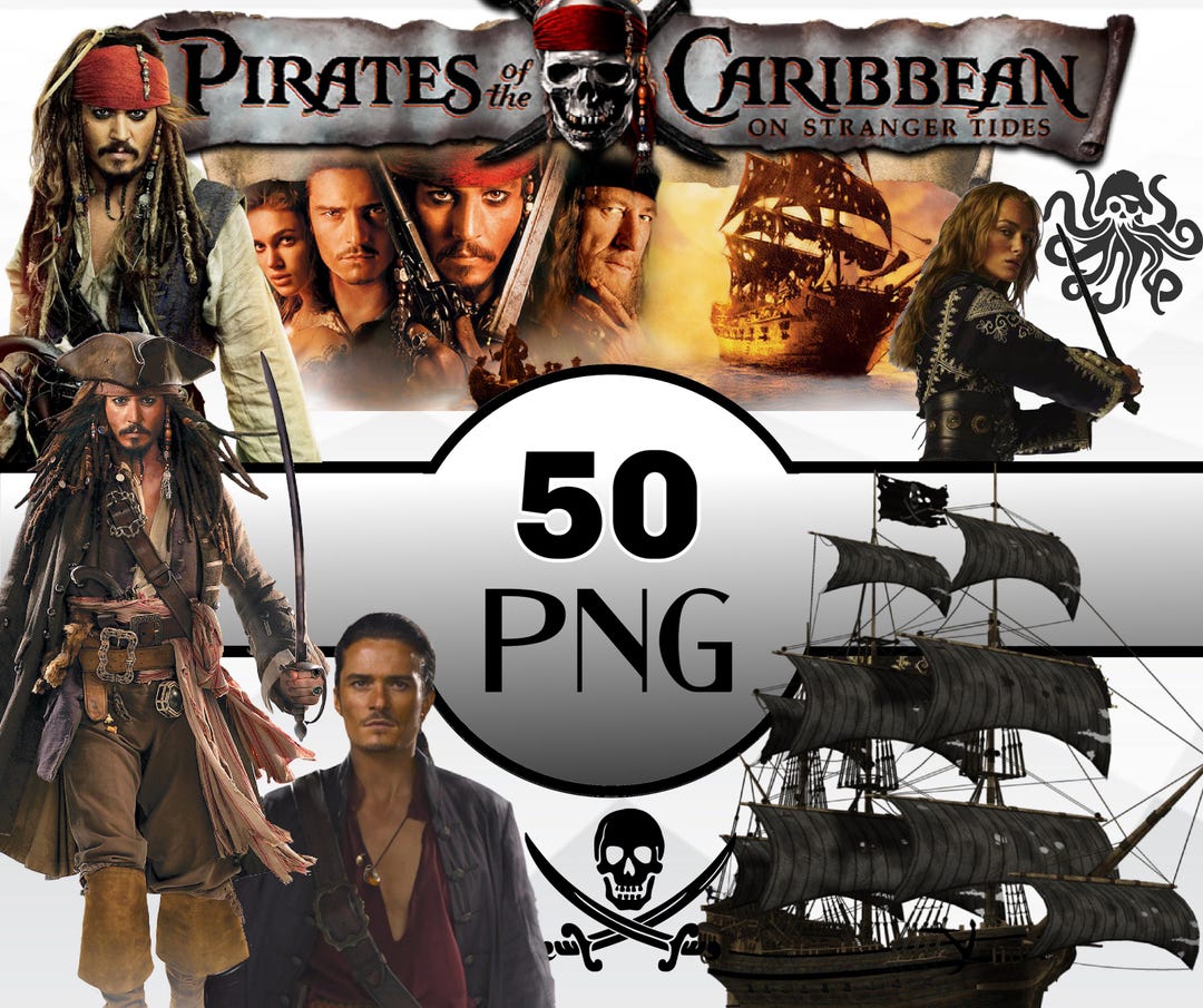 Pirates of the Caribbean PNG Clipart Bundle, Pirate Png, Jack Sparrow ...